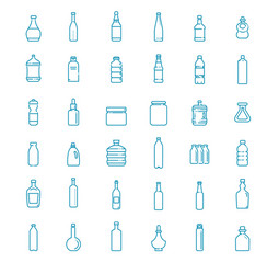 Bottle packaging collection Royalty Free Vector Image