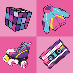 90s retro cartoon Royalty Free Vector Image - VectorStock