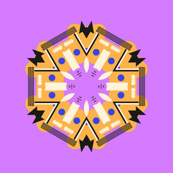 Symmetrical composition of geometric shapes Vector Image