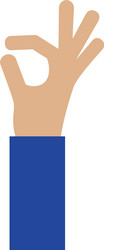 Three fingers up ok hand gesture icon image Vector Image