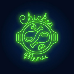 Menu neon sign Royalty Free Vector Image - VectorStock