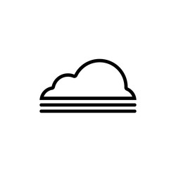 Cloud line logo icon Royalty Free Vector Image