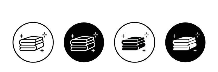 Neat fold clothes icon set freshly laundry Vector Image