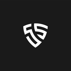 Ms monogram logo with modern shield style design Vector Image