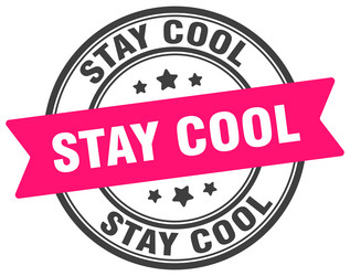 Stay cool stamp label on transparent Royalty Free Vector