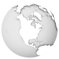 3d planet earth globe transparent sphere Vector Image