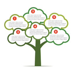 Tree infographic template Royalty Free Vector Image