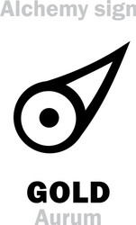 Alchemy gold aurum Royalty Free Vector Image - VectorStock