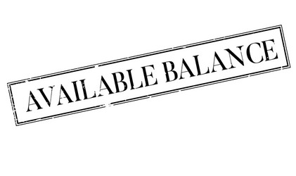 Available balance rubber stamp Royalty Free Vector Image