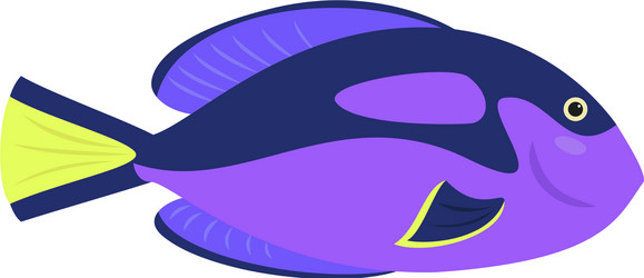 Cartoon fish surgeon icon on white background Vector Image