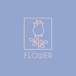 Flower shop icon and lettering set Royalty Free Vector Image