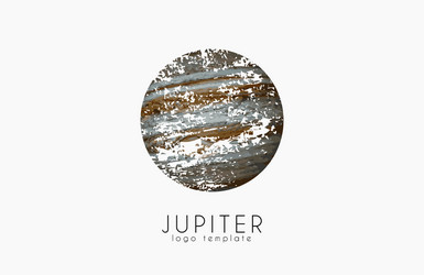 Hand drawn planet jupiter Royalty Free Vector Image