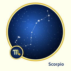 Scorpio constellation zodiac Royalty Free Vector Image