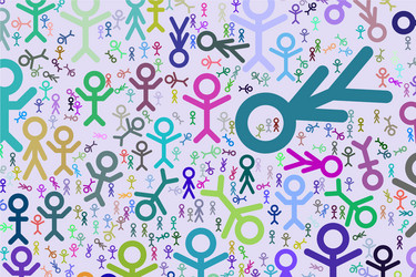 Sign of people or human texture digital Royalty Free Vector