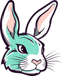 Brown rabbit head Royalty Free Vector Image - VectorStock