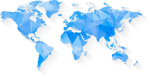 Stylized map of world Royalty Free Vector Image