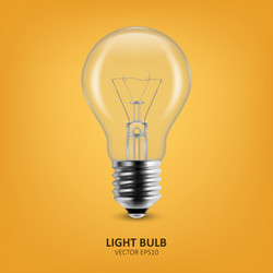 3d realistic turning on and off light bulb Vector Image
