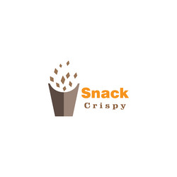 French fries icon design snack food logo Vector Image
