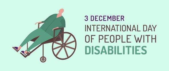 International disability day portrait poster Vector Image