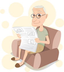 Man reading on sofa Royalty Free Vector Image - VectorStock