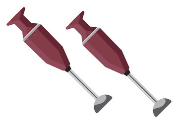 Purple hand mixer on a white background Royalty Free Vector