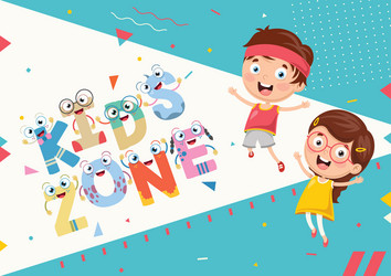 Kids zone background design Royalty Free Vector Image