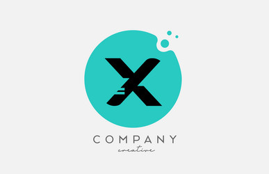 Green letter x logo icon design Royalty Free Vector Image