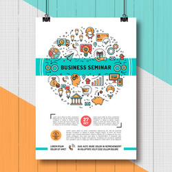 Business training workshop announcement poster Vector Image