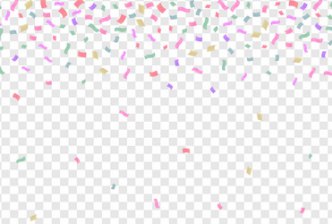 Colorful confetti on transparent background Vector Image