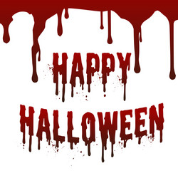 Happy halloween sign blood Royalty Free Vector Image