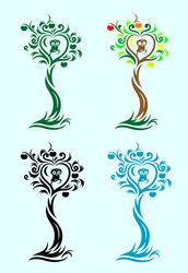 Love Tree Silhouette Vector Images (over 6,500)