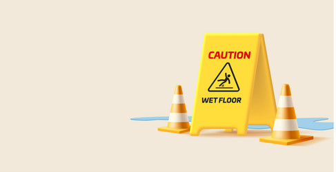 Wet floor sign Royalty Free Vector Image - VectorStock