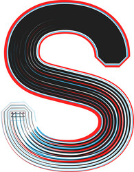 Sketch font letter s Royalty Free Vector Image