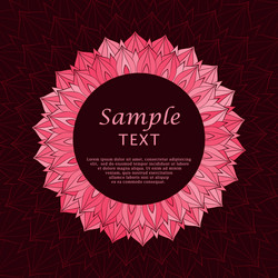 Abstract red floral frame Royalty Free Vector Image