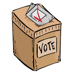 Ballot box box for vote box for voting Royalty Free Vector