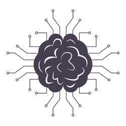 Brain microchip Royalty Free Vector Image - VectorStock