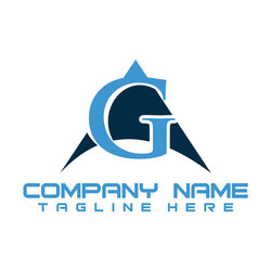 Gg monogram logo g letter design Royalty Free Vector Image