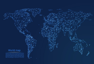 World network map low-poly image a global map Vector Image