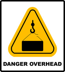 Warning sign forbidden to stand under load isolate