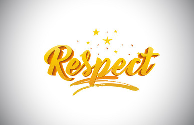 Respect word text with handwritten rainbow Vector Image