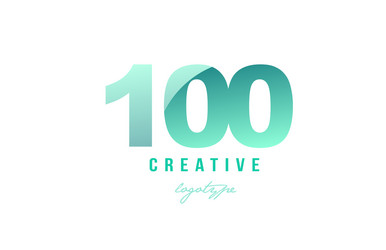 100 number grunge color rainbow numeral digit logo