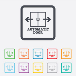 Automatic door sign icon auto open symbol Vector Image