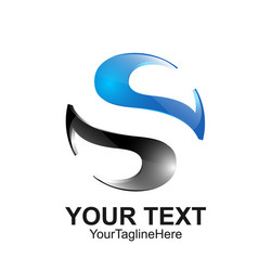 Abstract letter s arrow up down logo isolated Vector Image