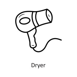 Dryer fill outline icon design Royalty Free Vector Image