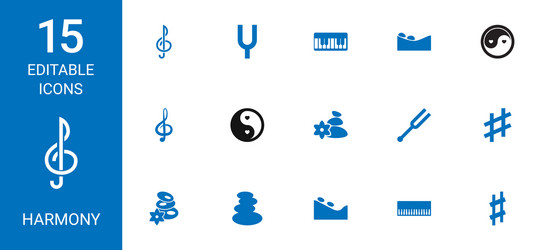 Harmony icons Royalty Free Vector Image - VectorStock