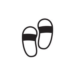 Sandals icon logo design template Royalty Free Vector Image