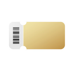 Gold coupon with barcode price sticker voucher Vector Image