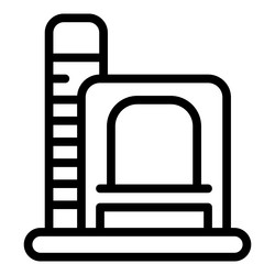 Scratching cat pole and sleeper icon outline Vector Image