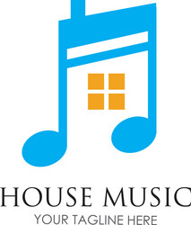 House music logo images design template Royalty Free Vector