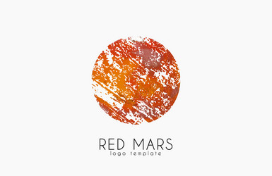 Mars logo red logo planet logo red planet Vector Image